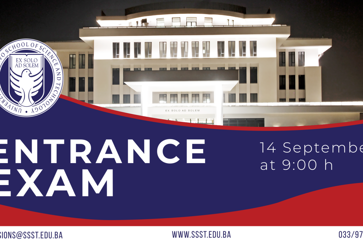 Prijemni ispit Septembar - SSST - Sarajevo School of Science and Technology