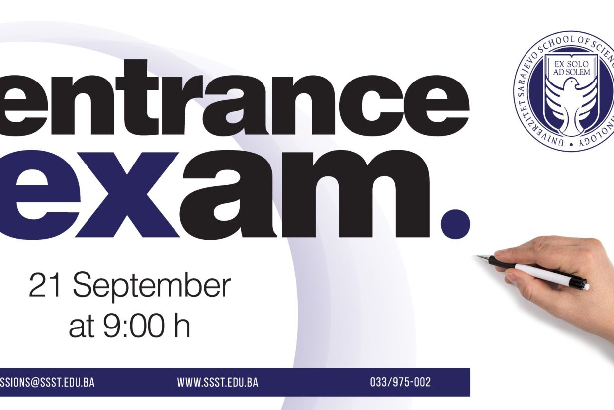 Entrance Exam September - SSST - Sarajevo School of Science and Technology